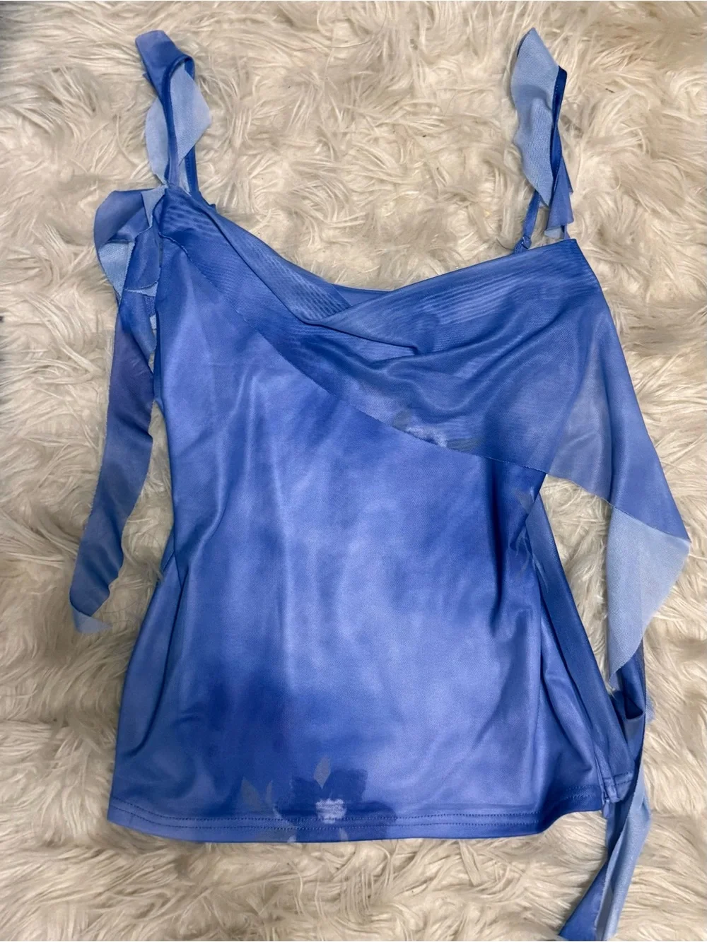 Princess Polly | Tops | Princess Polly Asymmetrical Ruffle Detail Top ...